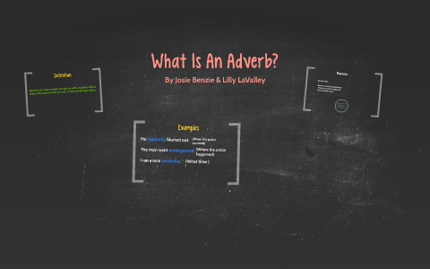 What Is An Adverb? by Josie Benzie on Prezi