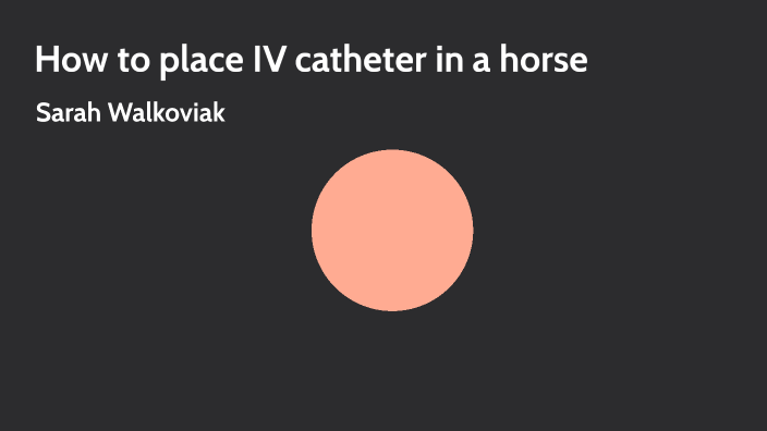How to place IV catheter in a horse by Sarah Walkoviak on Prezi