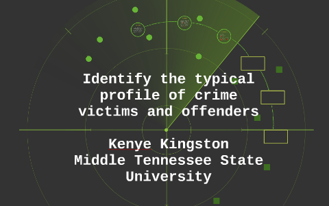 Identify the typical profile of crime victims and offenders by kenye ...