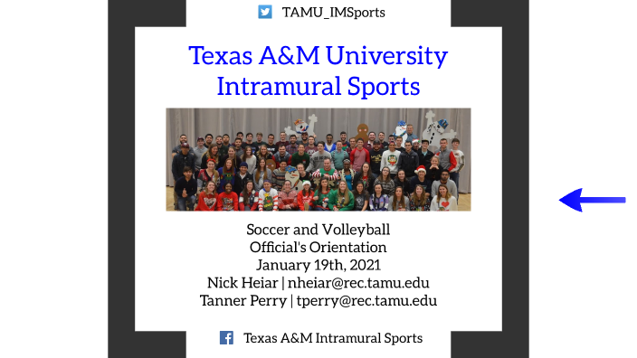 Spring 2021 - Soccer and Volleyball Orientation by TAMU Intramural ...