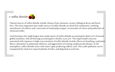 Sources of sulfur dioxide in the air and the effects of sulfur dioxide ...