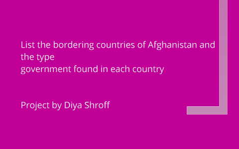 Landforms in Afghanistan by Diya Shroff on Prezi