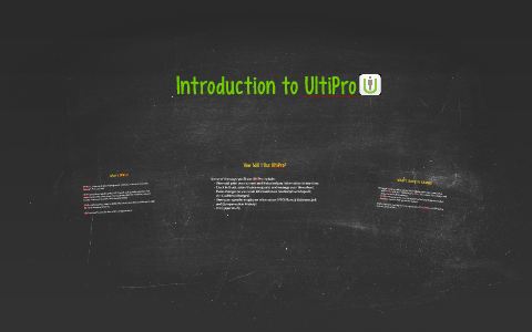 Introduction to UltiPro by Matthew Sullivan on Prezi