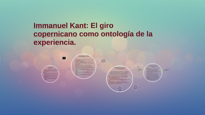 Inmanuel Kant: El giro copernicano como ontología de la expe by lina ...