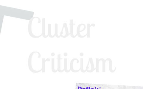 Cluster Criticism by Jessica Farley
