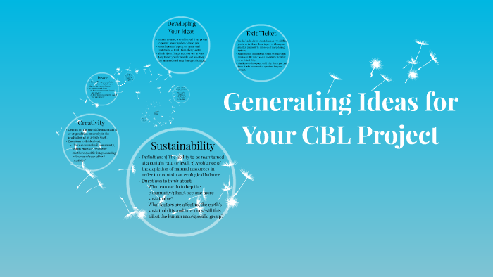 Generating Ideas for Your CBL Project by Ryann Pratt on Prezi