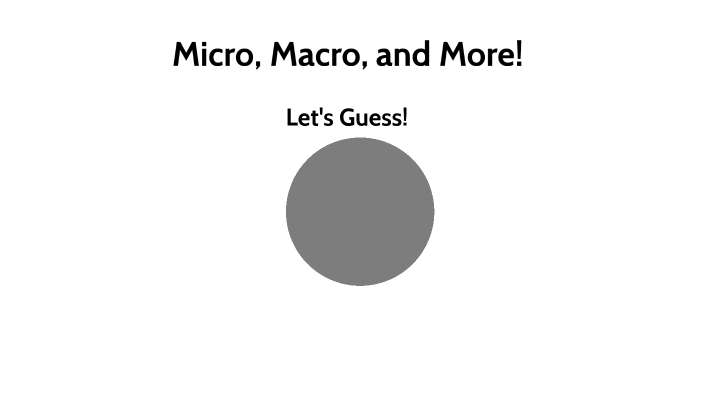 Micro, Macro, and More Guessing Game by Sydney Rapp on Prezi