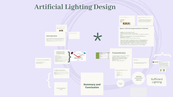 artificial lighting design by Lara Jaser on Prezi