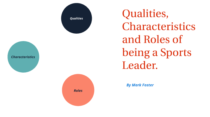 Qualities, Characteristics and roles for a sports leader by Mark Foster ...