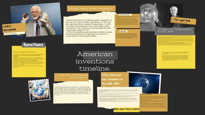 Timeline American inventions by Andrea Alvarez on Prezi