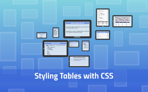 Styling Tables with CSS by Megan McAtee