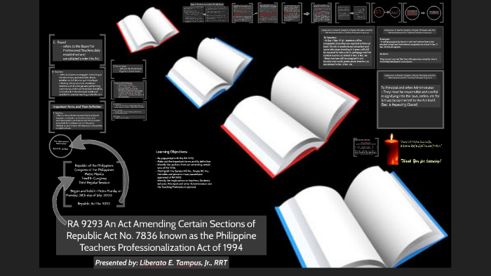 RA 9293 Teachers Professionalization Act by Liberato Tampus Jr. on Prezi