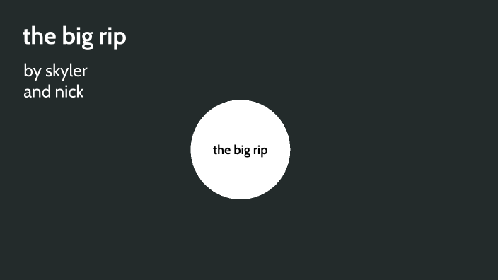 the big rip by skyler hayes-hough on Prezi