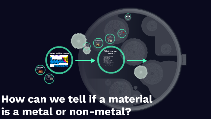 How can we tell if a material is a metal or non-metal? by giulia chami ...