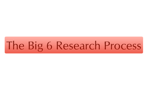 The Big6 Research Process: 4th Grade Intro/Review by Dan Gemeinhart on ...