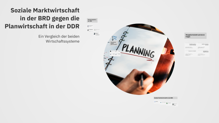 Soziale Marktwirtschaft in der BRD gegen die Planwirtschaft in der DDR ...