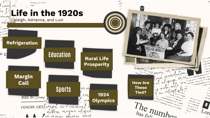 Life in the 1920s by Adrianna Ramirez on Prezi