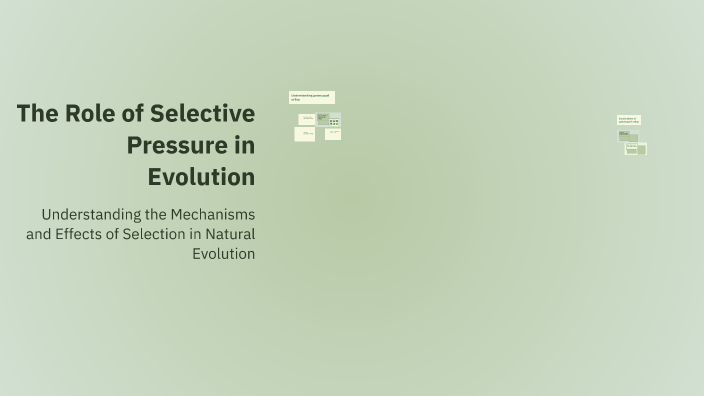 The Role of Selective Pressure in Evolution by Foiter YouTuber on Prezi