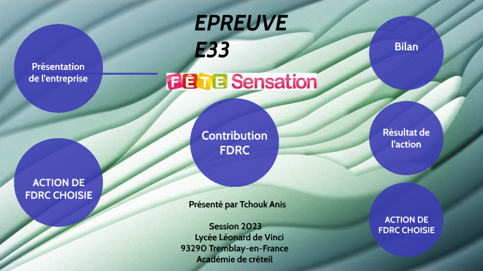 EPREUVE E33 by Anis Tchouk on Prezi