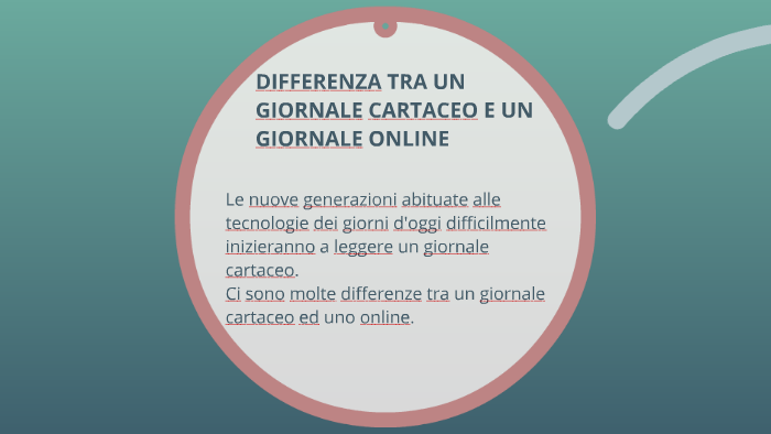 DIFFERENZA TRA UN GIORNALE CARTACEO E UN GIORNALE ONLINE by Roberto ...