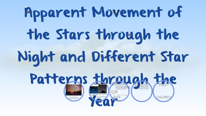 Apparent Movement of the Stars through the Night and Differe by ...
