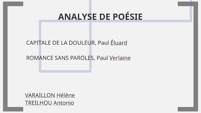 ANALYSE DE POÉSIE by Antonio Treilhou on Prezi