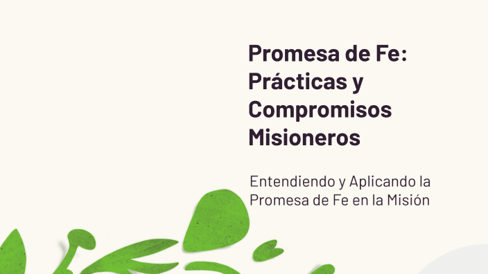 Promesa de Fe: Prácticas y Compromisos Misioneros by pedro gutierrez on ...