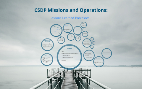CSDP Missions and Operations: Lessons Learned Processes by Veronika K ...