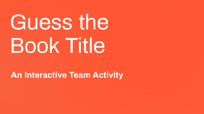 Guess the Book Title by Aisha Malik Aisha Malik on Prezi