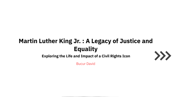 Martin Luther King Jr.: A Legacy of Justice and Equality by David Bucur ...