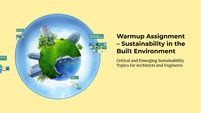 Warmup Assignment – Sustainability in the Built Environment by Sainath ...