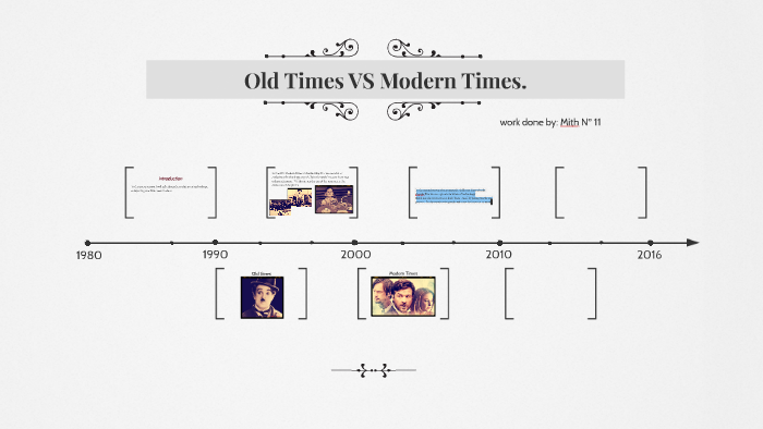 Old Times VS Modern Times. by mith Bartolomeu on Prezi