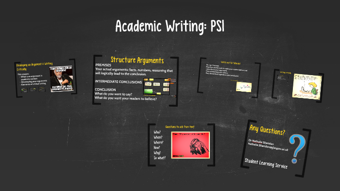 Academic Writing: PSI by Nathalie Sheridan on Prezi