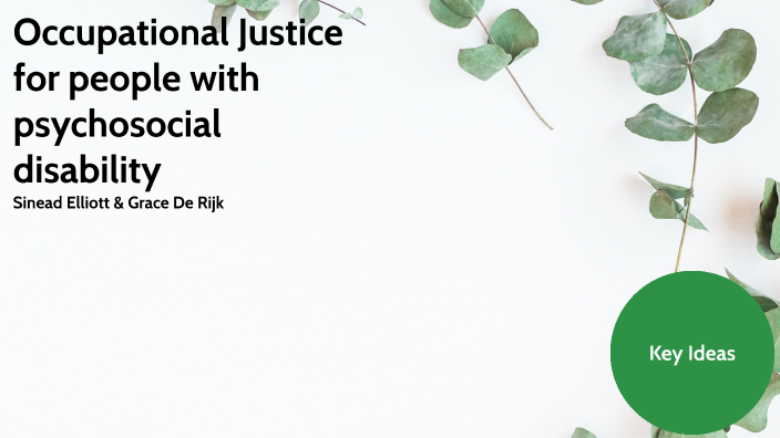 Occupational Justice for People with Psychosocial Disability by Sinead ...