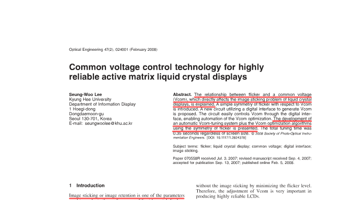 10. common voltage control technology for highly reliable active matrix ...
