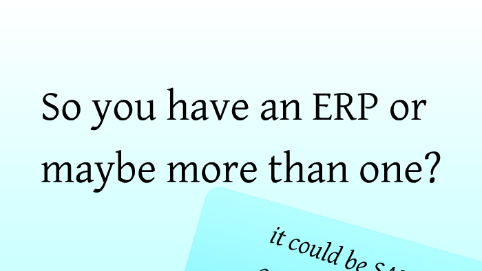 Saphir for ERP Metadata discovery by Roland Bullivant on Prezi