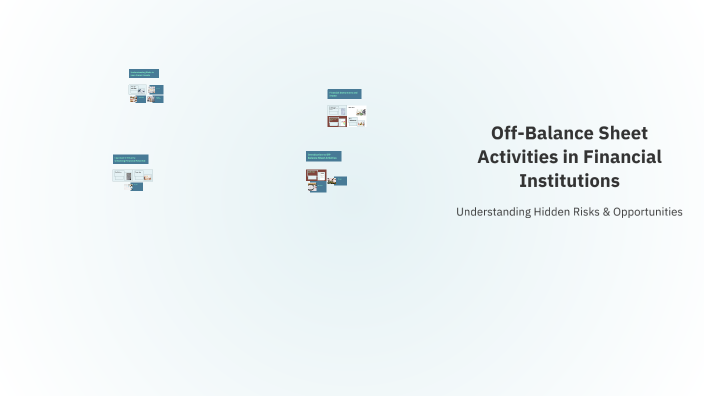 Off-Balance Sheet Activities in Financial Institutions by Fares ...