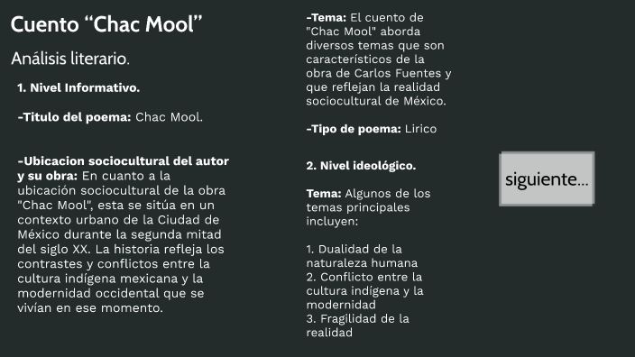 Actividad de recuperación. Cuento “Chac Mool” by Sajid Escobar on Prezi