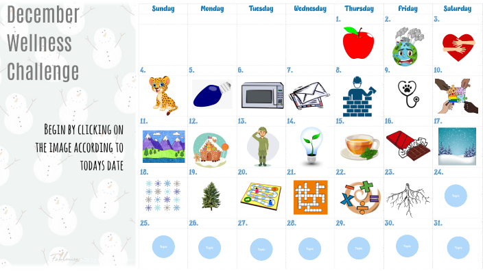 December Wellness Challenge by Megan Ries on Prezi