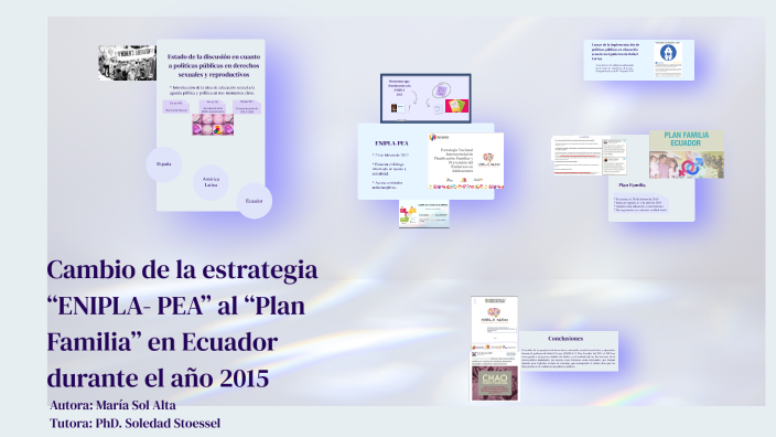 Cambio de la estrategia “ENIPLA- PEA” al “Plan Familia” en Ecuador ...