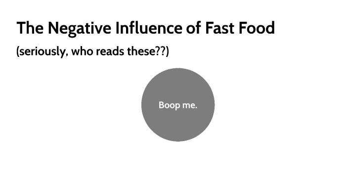 The Negative Influence of Fast Food by Moaz Yaseen on Prezi