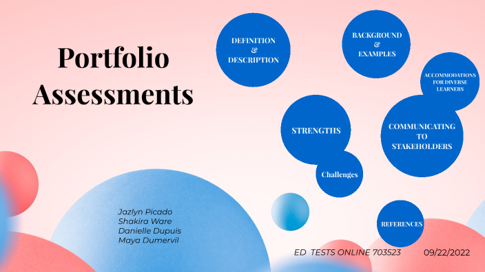Portfolio Assessments by EDF4430 Silva on Prezi