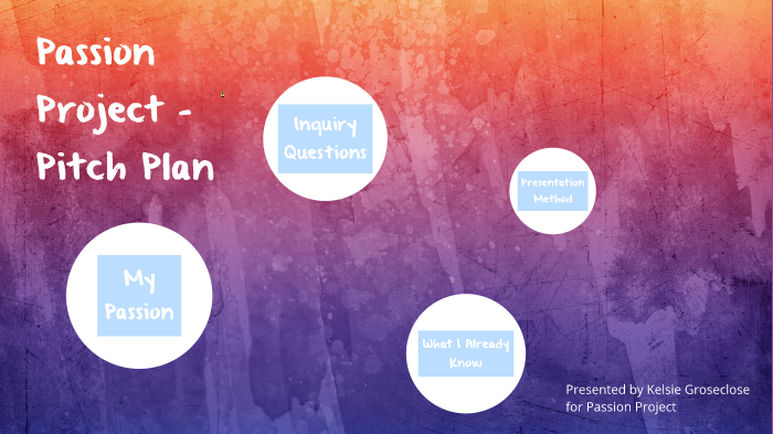 Passion Project - Pitch Plan by Kelsie Groseclose on Prezi