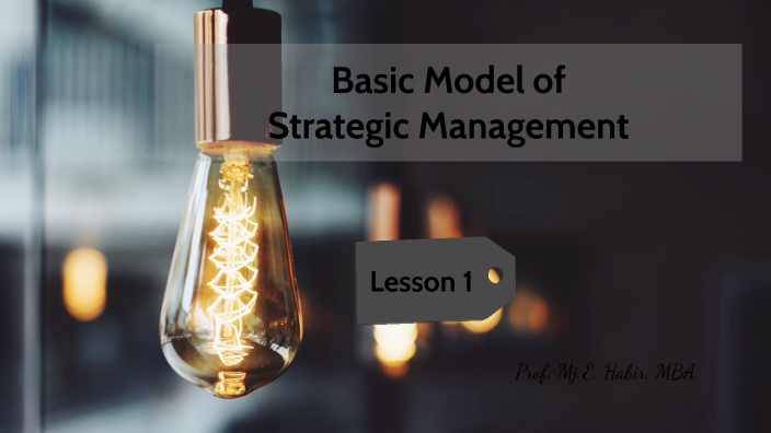 Lesson 1 - Basic Model of Strategic Management by Mj Habir on Prezi