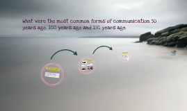 most common forms of communication were 50 years ago, 100 ye by Laura ...