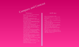 Compare and Contrast The Middle Ages to the Renaissance by Merryl Scott ...
